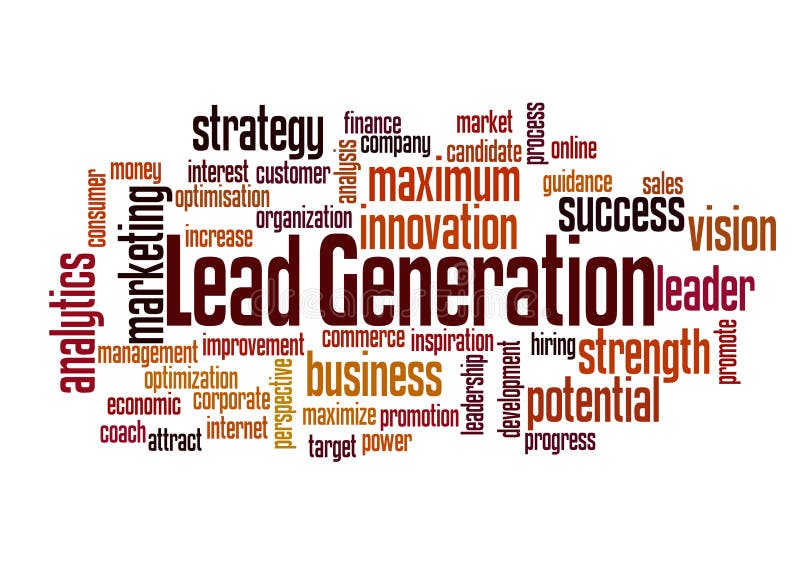 Lead Generation Word Cloud Concept Stock Illustration - Illustration of ...