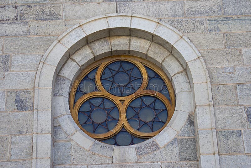 Church round window stock photo. Image of stone, windows - 15151906