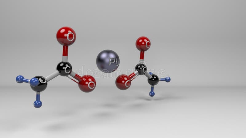 Lead (II) Acetate Molecule 3D Render Illustration. Stock Illustration ...