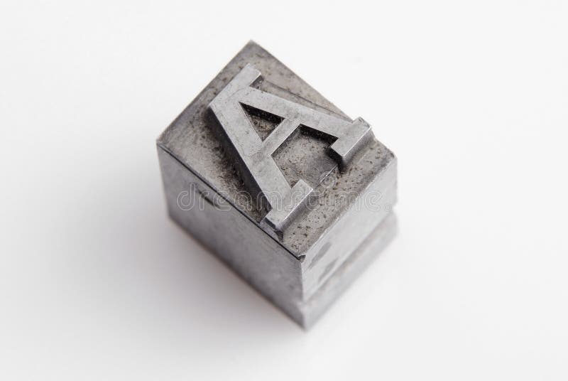 Old Lead Ink Printing Type From A Book Printing Company Stock Image ...