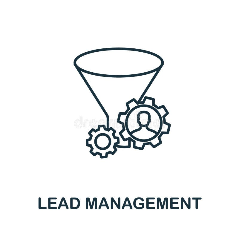 Lead Management Vector Icon Symbol. Creative Sign from Crm Icons ...