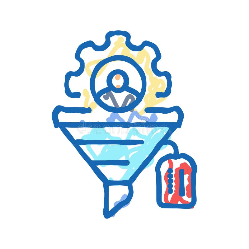 Lead Nurturing Technical Sales Engineer Icon Doodle Illustration Stock ...