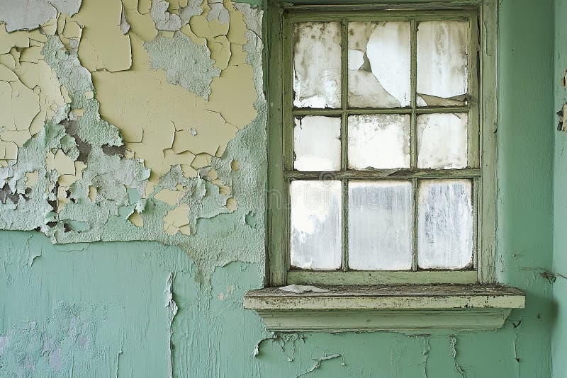 Lead Paint Removal Process in Old Room with Peeling Walls during ...