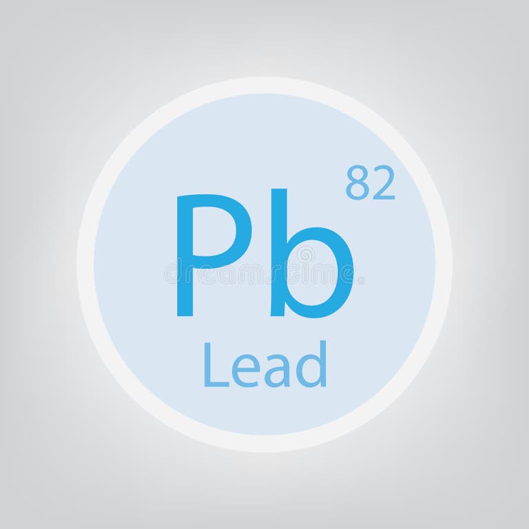 Lead Pb Chemical Element Icon Stock Vector - Illustration of atomic ...