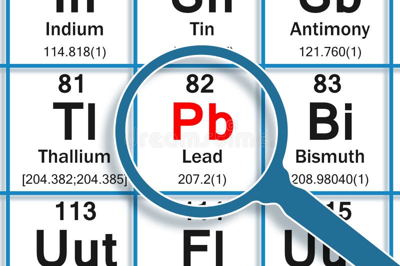 Lead PB Chemical Element with the Mendeleev Periodic Table Stock Photo ...