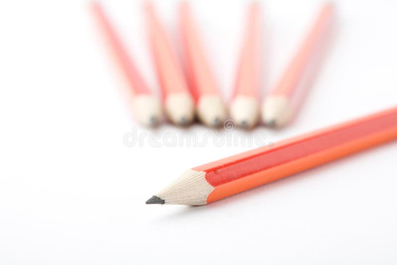 Lead pencils. stock image. Image of blank, white, office - 10968515