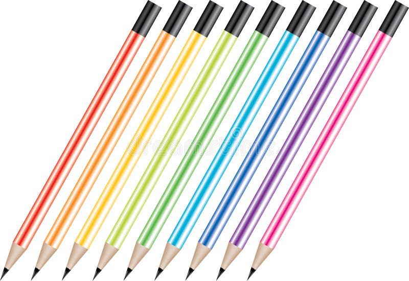 Lead pencils stock vector. Illustration of supply, pencilling - 23963383