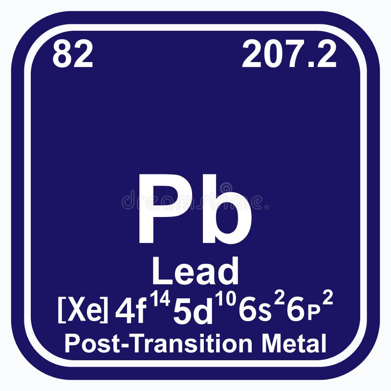 Lead Periodic Table of the Elements Vector Illustration Eps 10 Stock ...