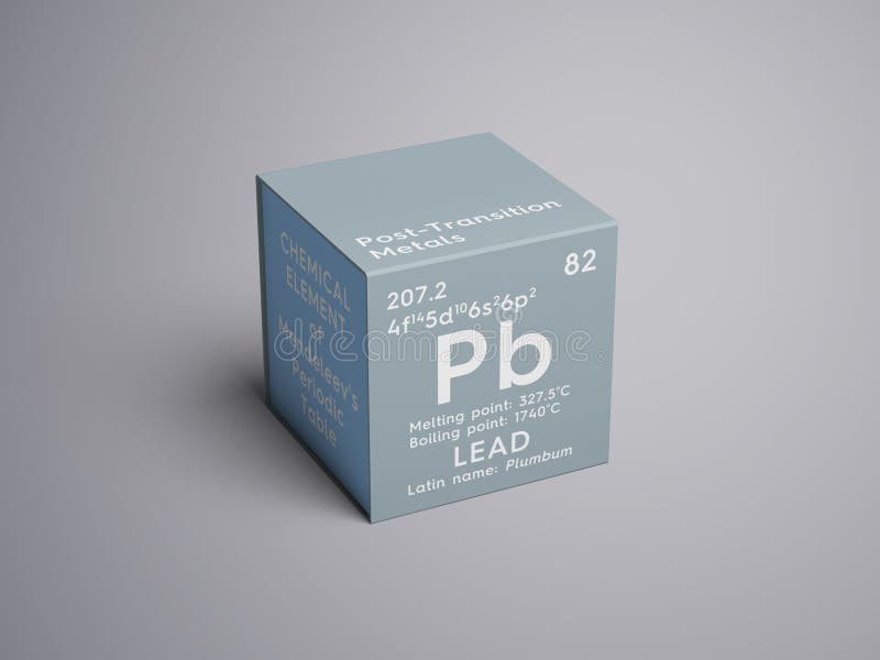 Lead. Plumbum. Post-transition Metals. Chemical Element of Mendeleev S ...