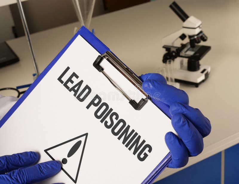 Lead Poisoning is Shown Using the Text Stock Image - Image of problem ...