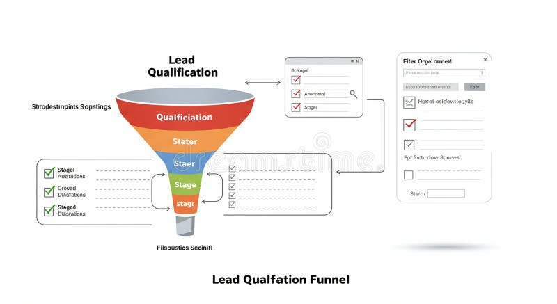 Lead Qualification Funnel Diagram Visually Explains the Stages of ...