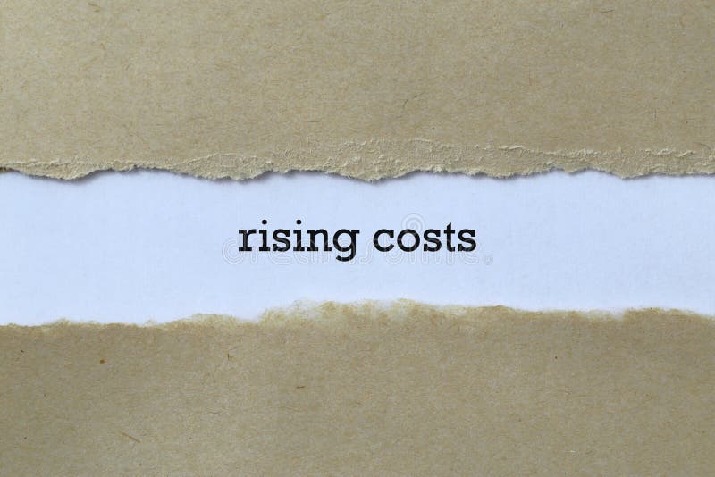 Rising costs on paper stock image. Image of cost, charge - 208042481