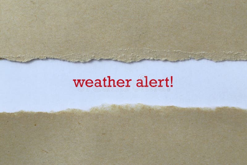 Weather alert on paper stock photo. Image of alarm, cold - 208399978