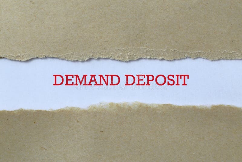 Demand Deposit on White Paper Stock Image - Image of background, form ...