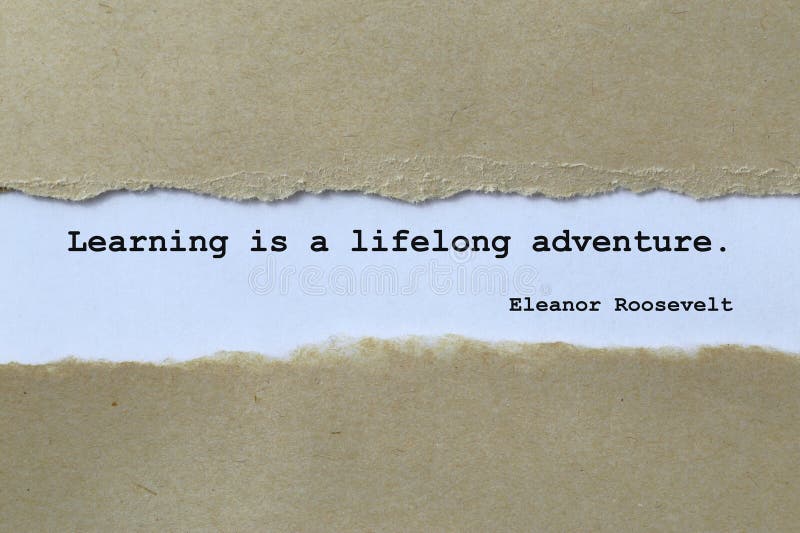 Learning is a Lifelong Adventure. Stock Photo - Image of self ...