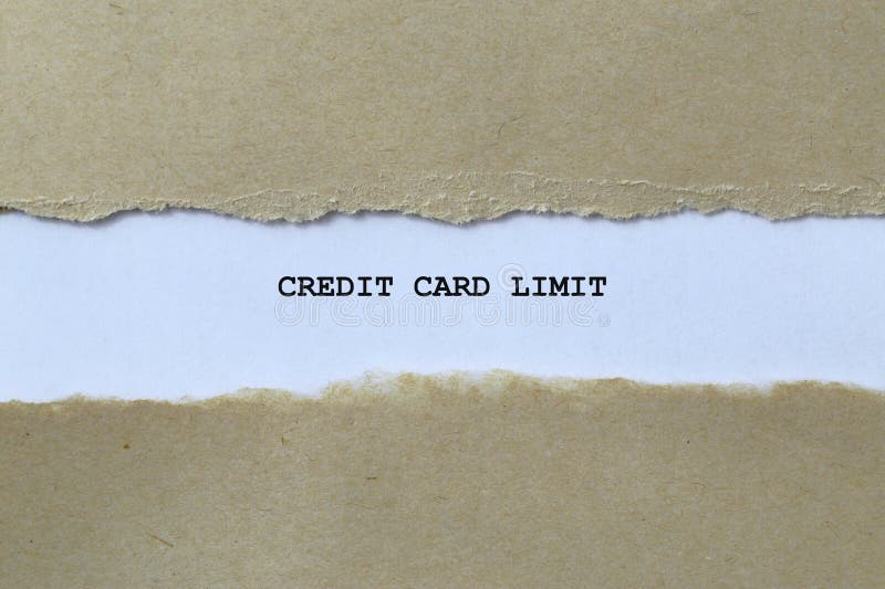 Credit Card Limit on White Paper Stock Image - Image of review ...