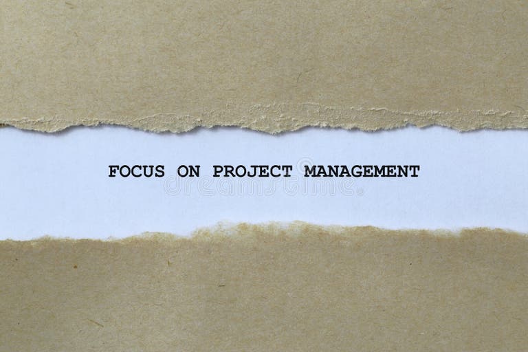 Focus on Project Management on White Paper Stock Photo - Image of scope ...