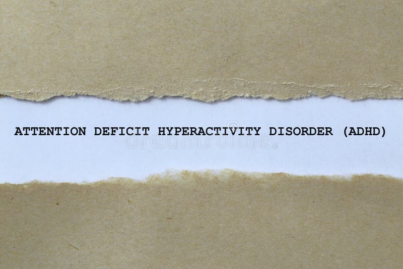 Attention Deficit Hyperactivity Disorder Adhd on White Paper Stock ...