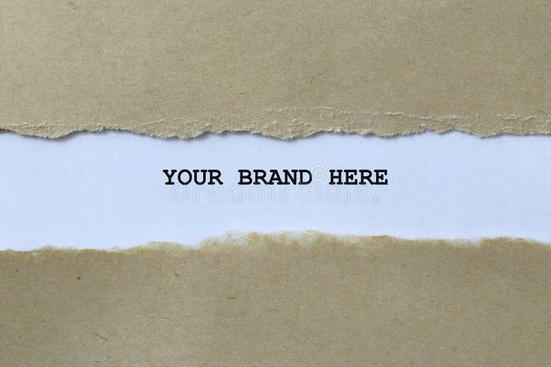 Your Brand Here on White Paper Stock Photo - Image of business ...