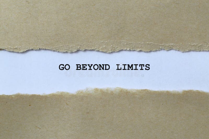 Go Beyond Limits on White Paper Stock Image - Image of improvement ...