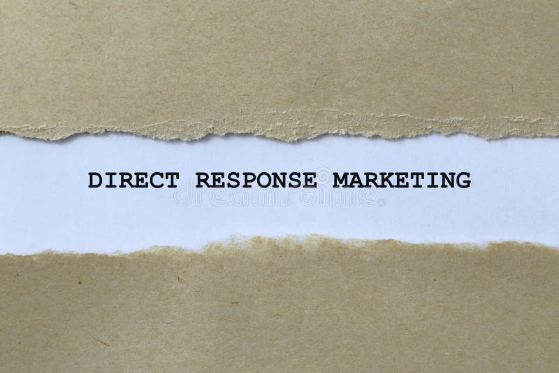 Direct Response Marketing on White Paper Stock Photo - Image of ...