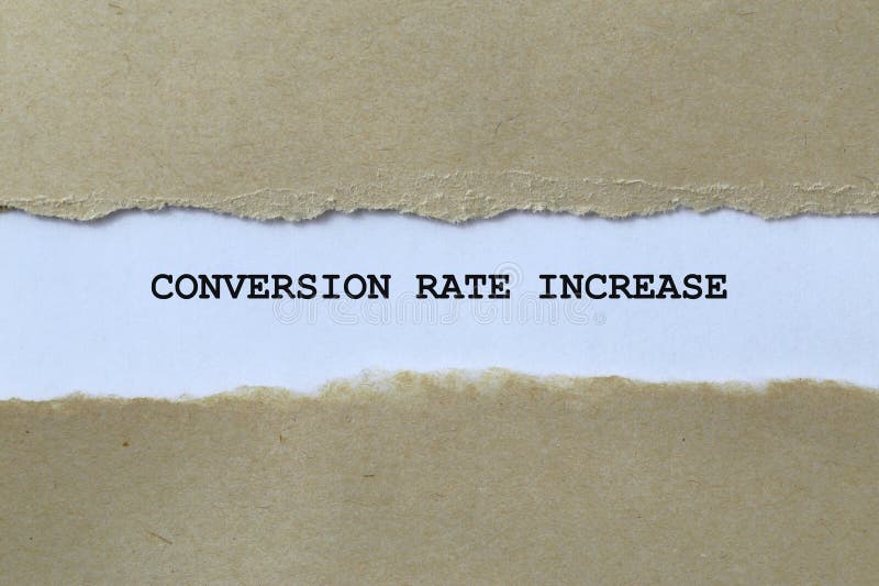 Conversion Rate Increase on White Paper Stock Photo - Image of trends ...