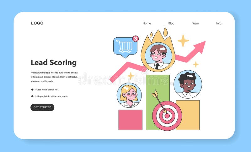 Lead Scoring Visualization. Flat Vector Illustration Stock Vector ...