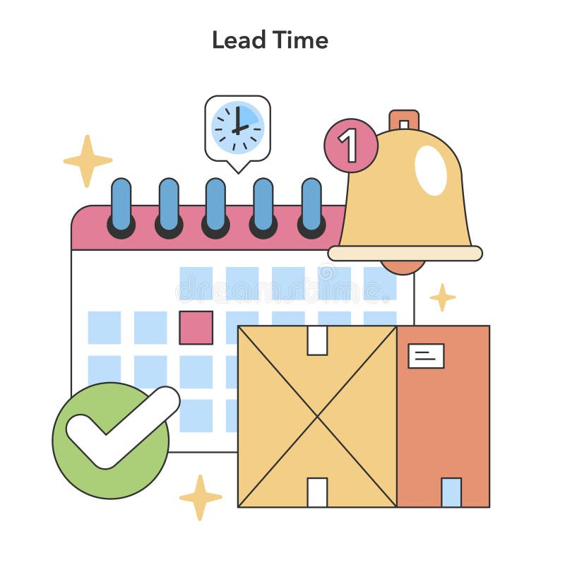 Lead Time Concept. Flat Vector Illustration. Stock Vector ...