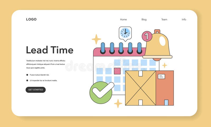 Lead Time Concept. Flat Vector Illustration. Stock Illustration ...