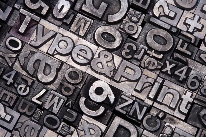 Lead type letters stock image. Image of press, character - 72020143