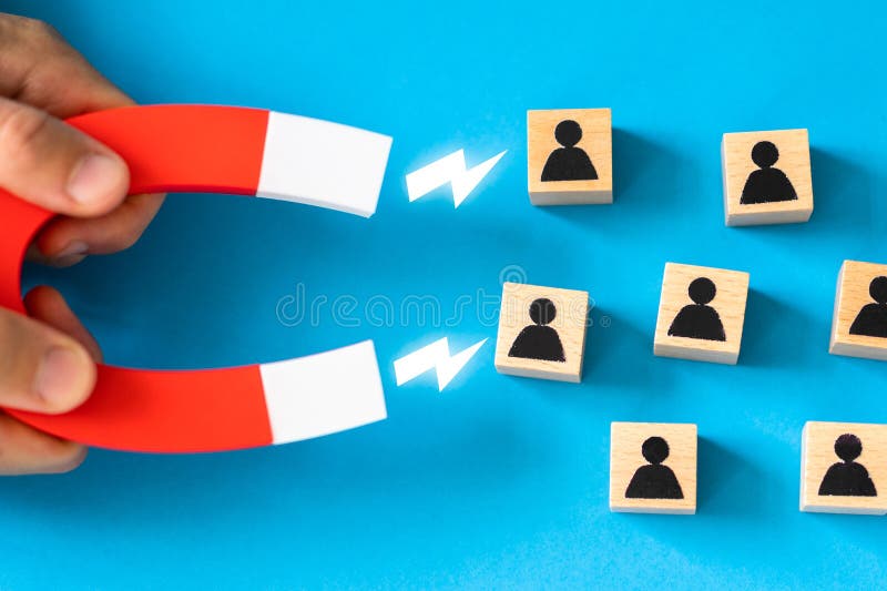 Lead the Way: Attract and Retain Magnetic Employees Stock Image - Image ...