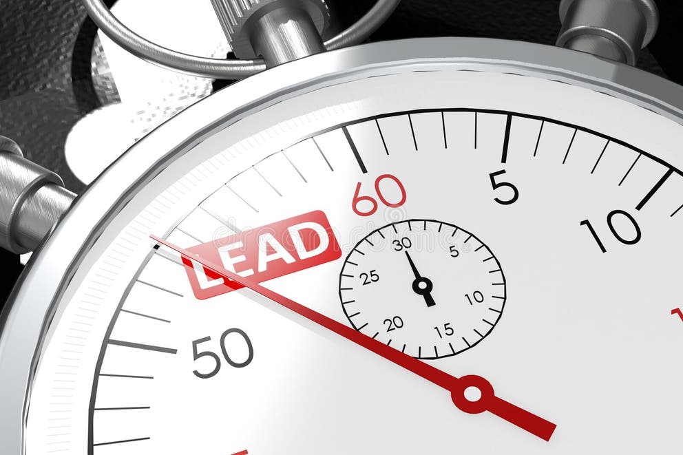 Lead word on the stopwatch stock illustration. Illustration of ...