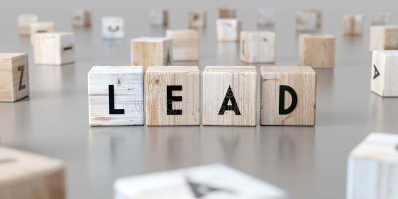 Lead - Word on Wooden Blocks - 3D Illustration Stock Illustration ...
