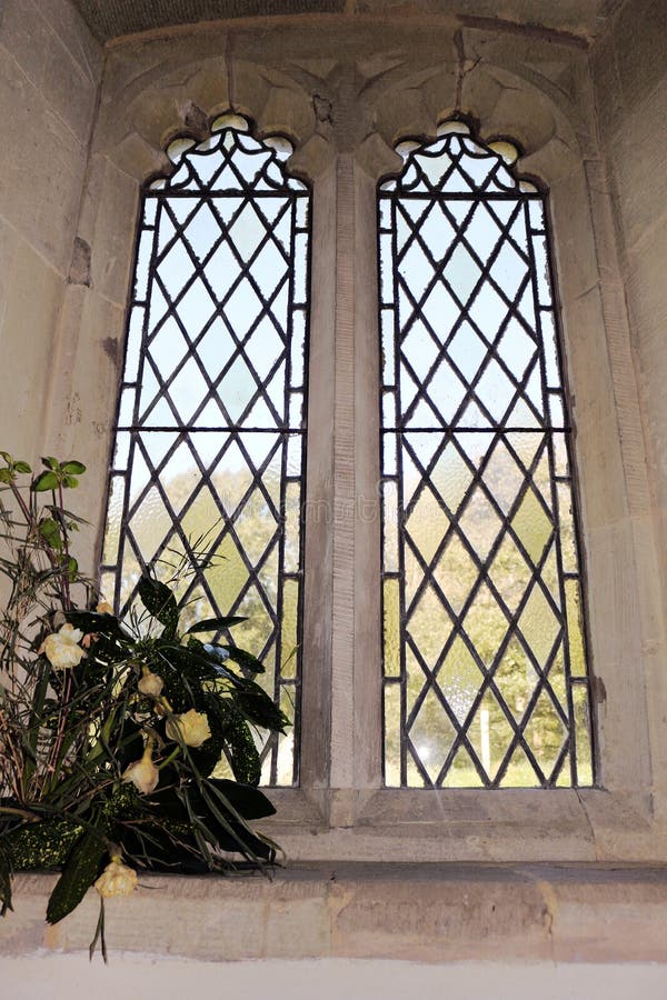 Leaded Church Window stock photo. Image of construction - 135472504