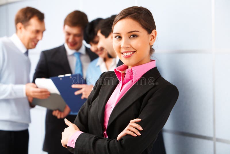 Successful Female Team Leader Stock Photo - Image of businesspeople ...