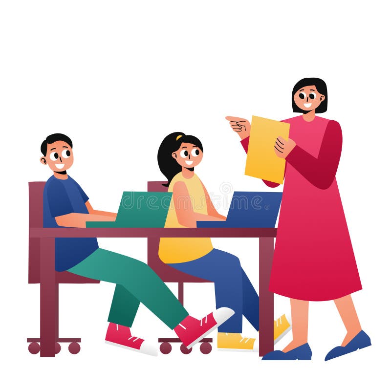 Inspiring Leader: Guiding the Team Stock Vector - Illustration of ...