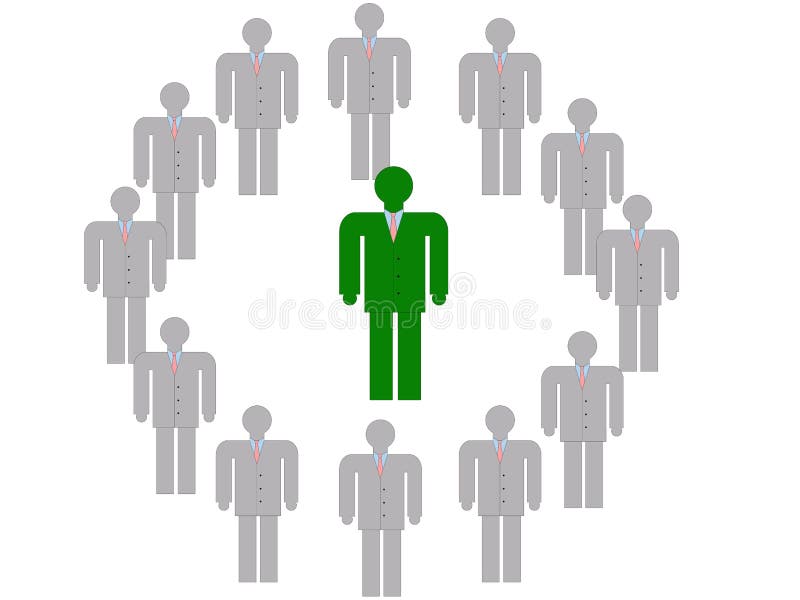 Leader Celebration Raises Arm for Team People 2 Stock Vector ...