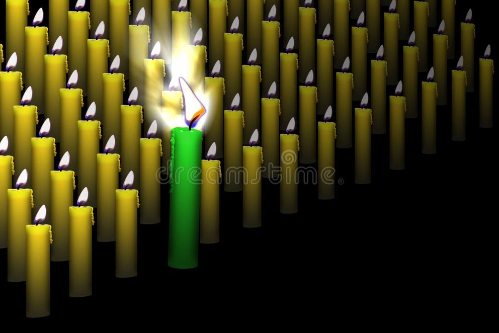 Leader among candles stock illustration. Illustration of mood - 7753762