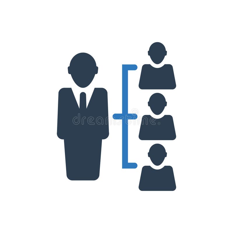 Leader Connection Icon - Team Management Icon Stock Vector ...