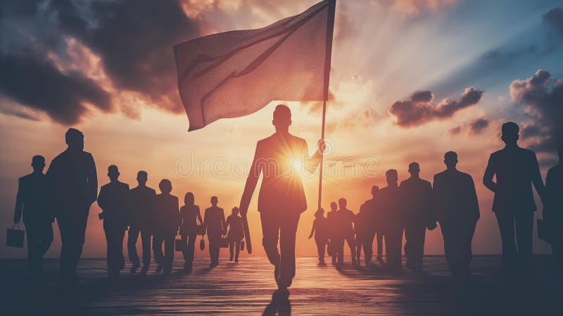 Leader Determination To Lead Team To Success Motivation Stock Photo ...