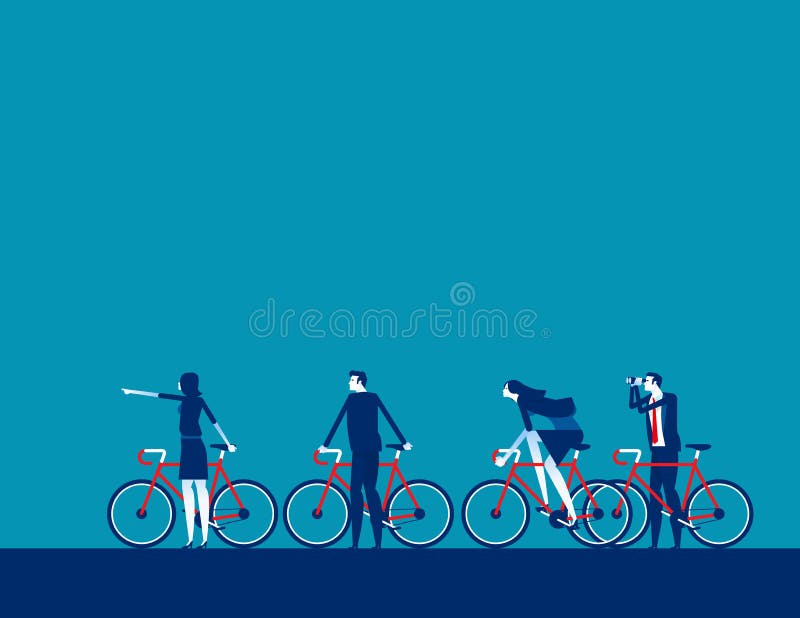 Leader Direction Pointing. Concept Business Vector Illustration, Flat ...