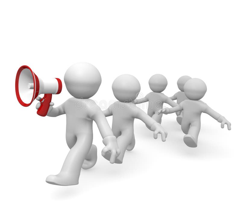 Leader and Follower, 3d Rendering Stock Illustration - Illustration of ...