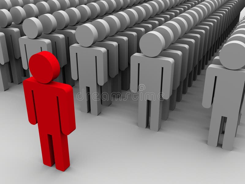 Leader and followers stock illustration. Illustration of action - 23244489