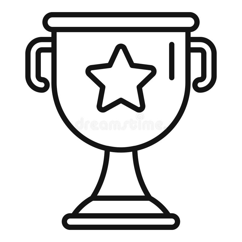 Leader Gold Cup Icon Outline Vector. Leadership Prize Stock Vector ...
