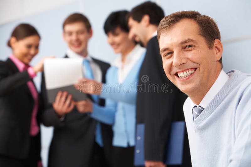 Leader of group stock photo. Image of communicating, lifestyle - 12599814