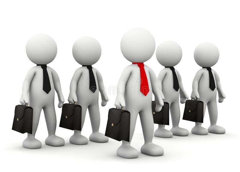 Leader Group 3d Illustration Business Company Concept Stock ...