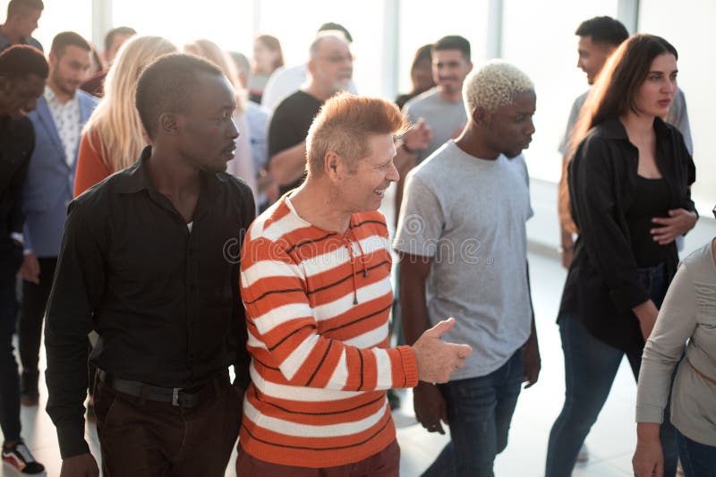 Leader and a Group of Diverse People Stepping Forward Stock Image ...