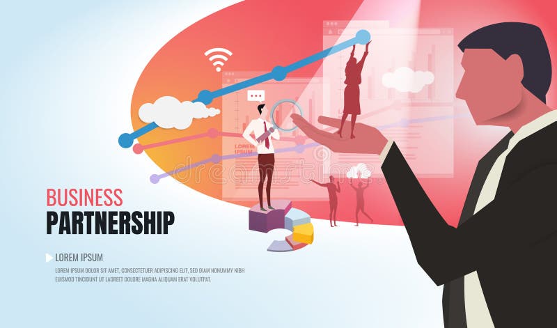 Leader Helping Business Team Ver2 Stock Vector - Illustration of ...