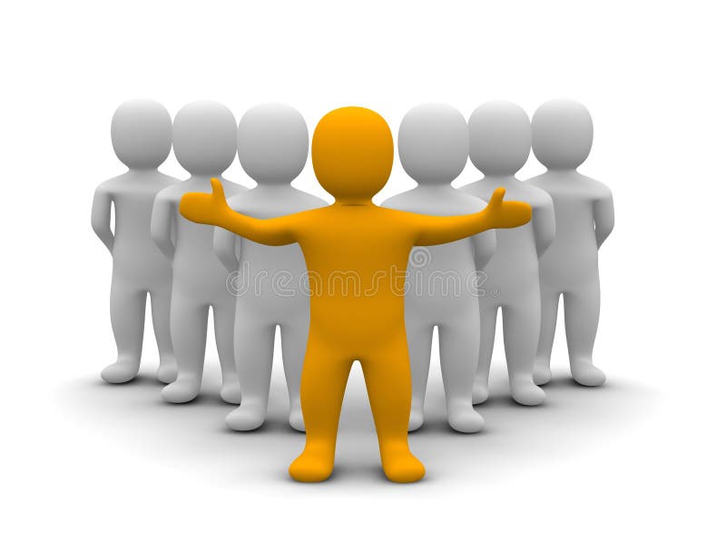 Leader Celebration Raises Arm for Team People 2 Stock Vector ...
