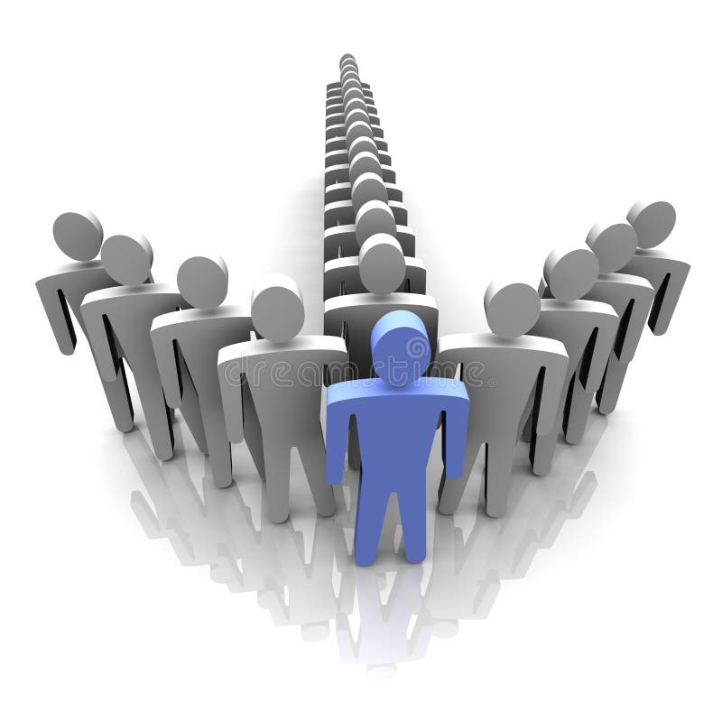 Leader and his team stock illustration. Illustration of manager - 17292169